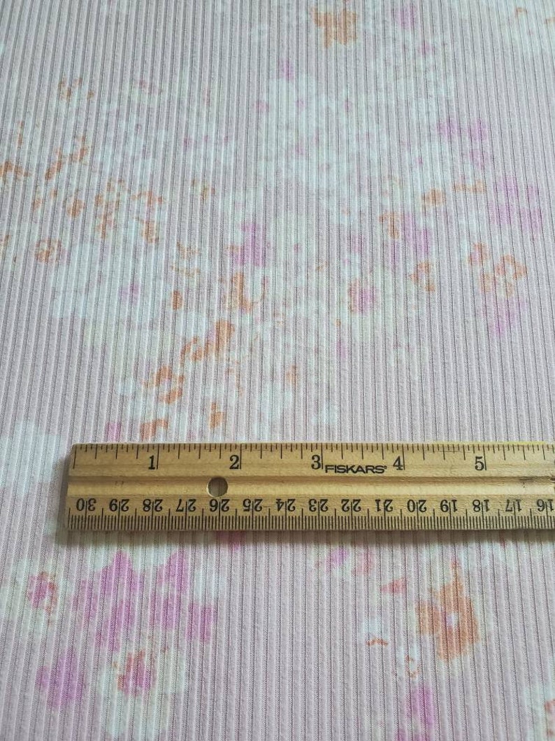 Ribbed Knit Fabric by the Yard Floral Rib Knit Light Pink - Etsy