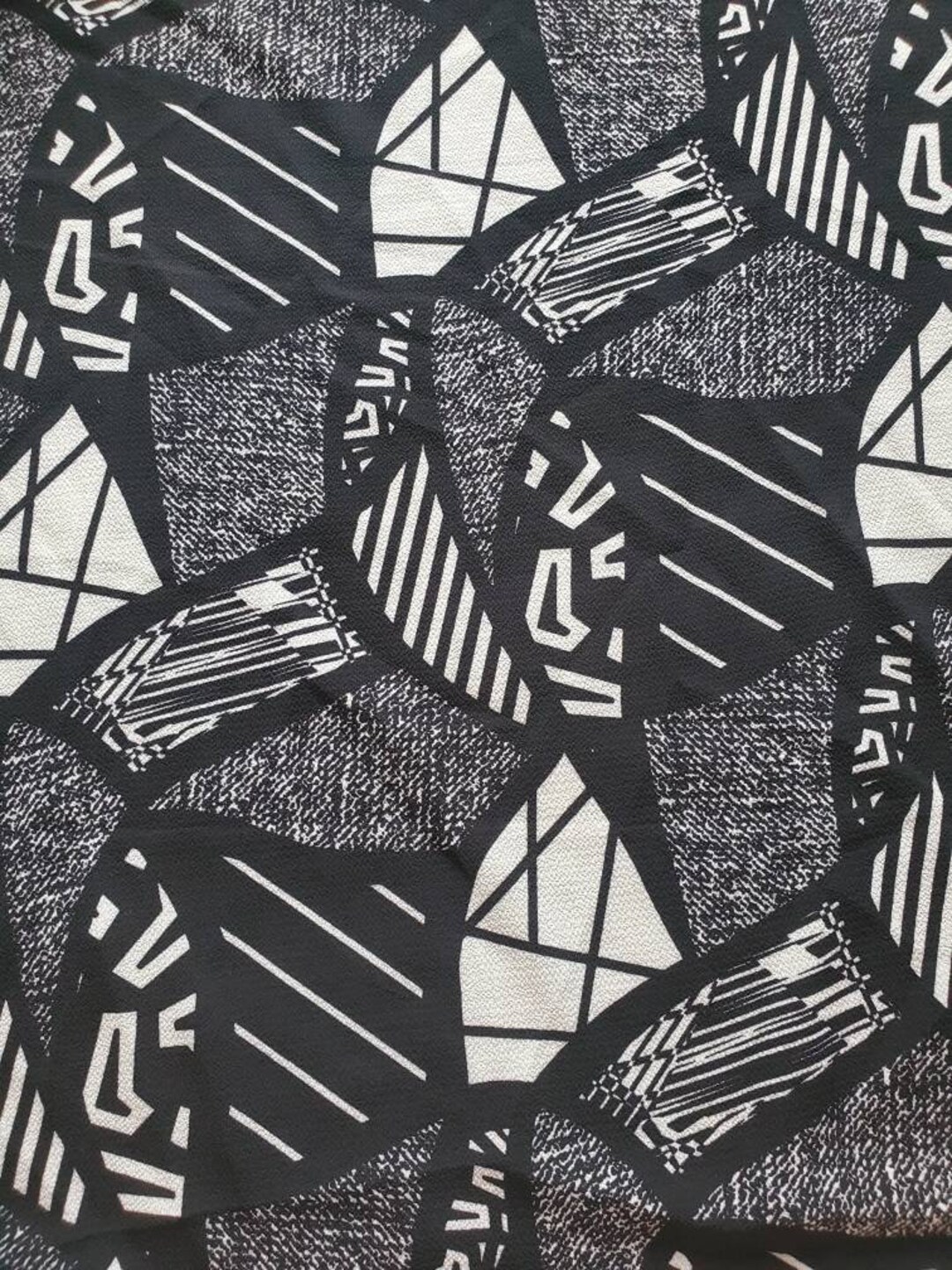 Bubble Crepe, Fabric by the Yard, Black Abstract - Etsy