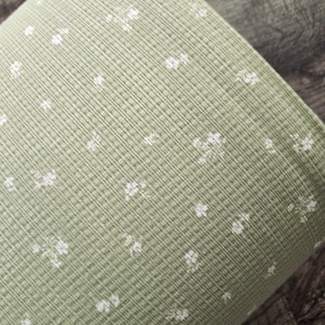 Pointelle Knit, Fabric by the Yard, Rib Knit Floral, Rib Knit, Sage ...