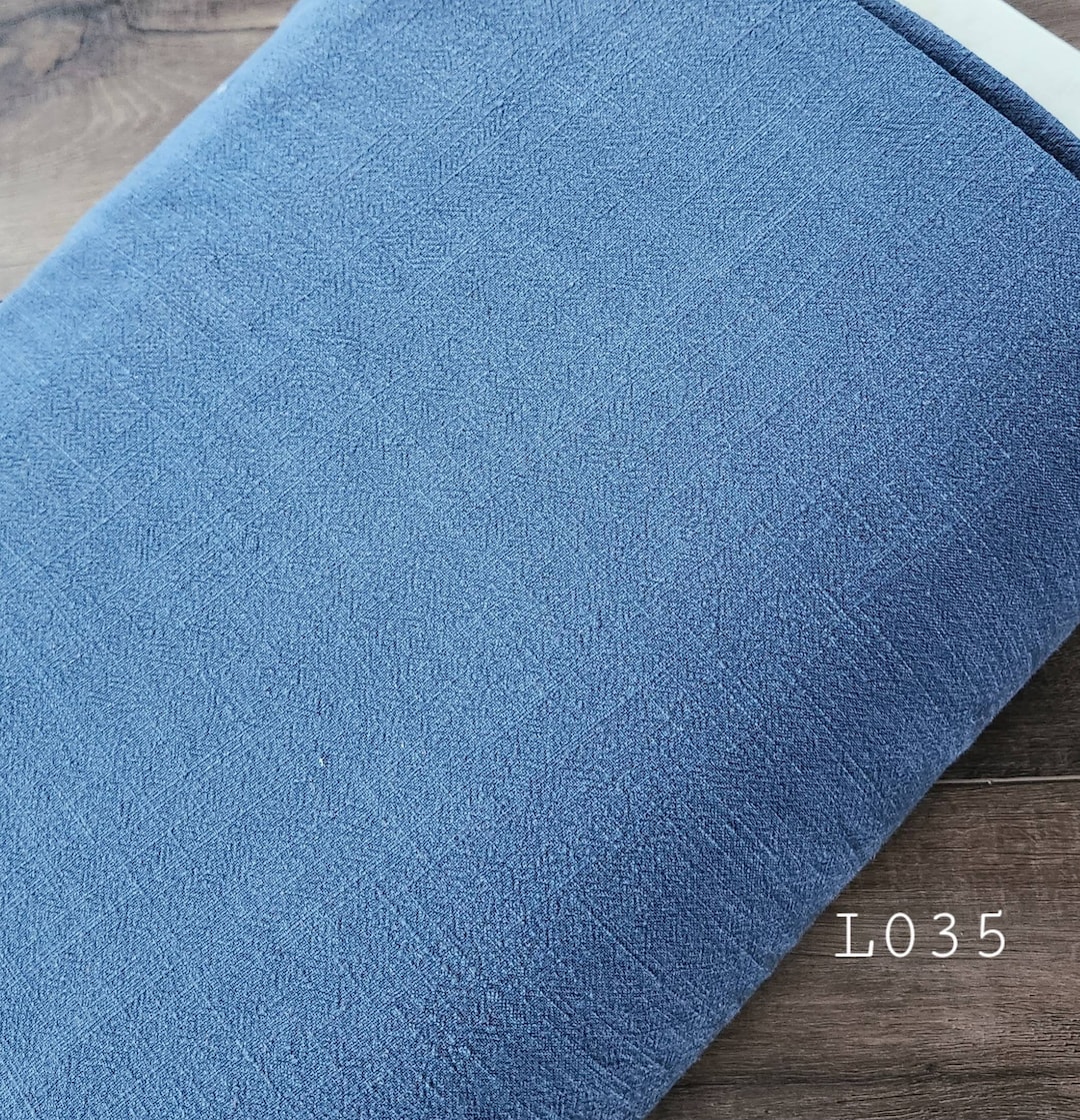 Linen Blend Fabric by the Yard, Chambray #L035 - Etsy