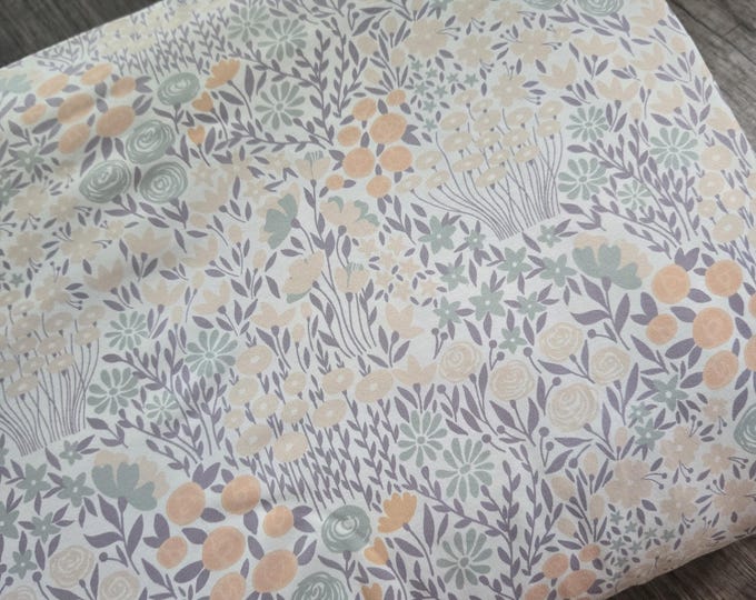 Dainty Floral, Smooth Poly Spandex Knit Fabric by the Yard, Knit Fabric ...