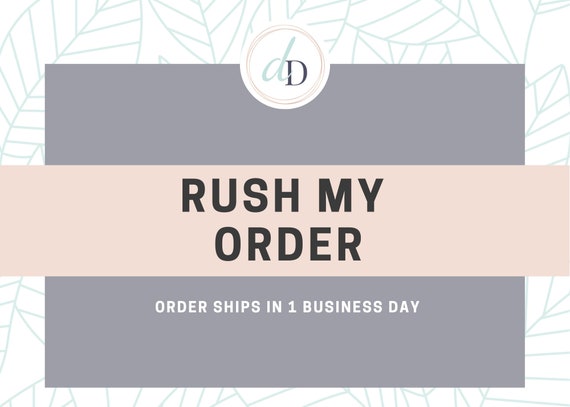 Rush My Order Production time upgrade | Etsy