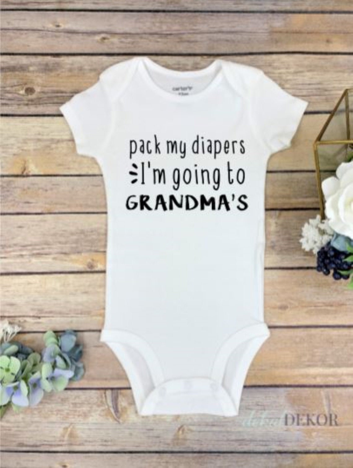 Grandma Onesie® Pack My Diapers I'm Going to | Etsy
