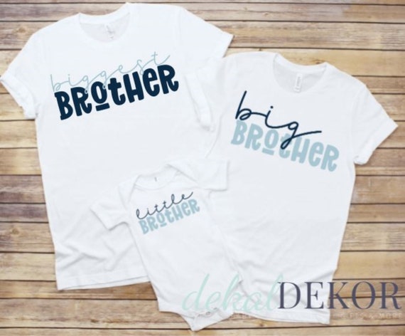 Brother Shirt Set Big Brother t-shirt Biggest Brother | Etsy