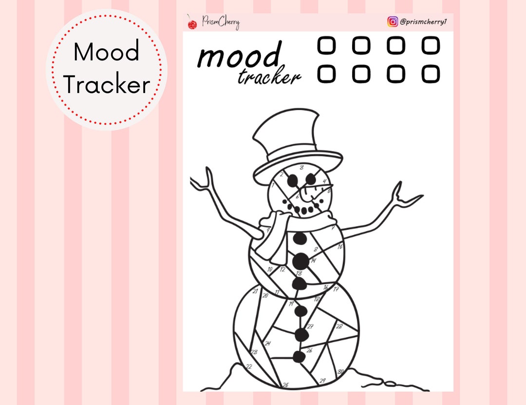 Snowman Mood Tracker - Etsy