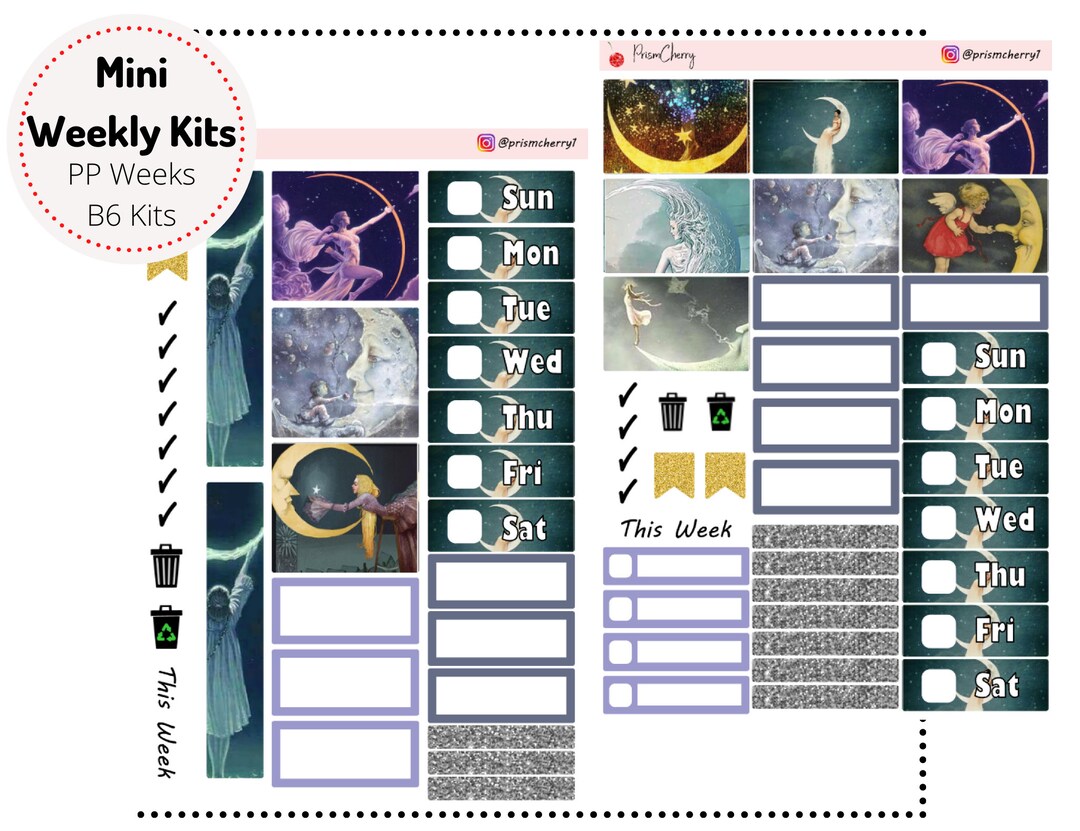 Moon Magic Weekly Kits || PP Weeks Kit || Mini/b6 Kit - Etsy