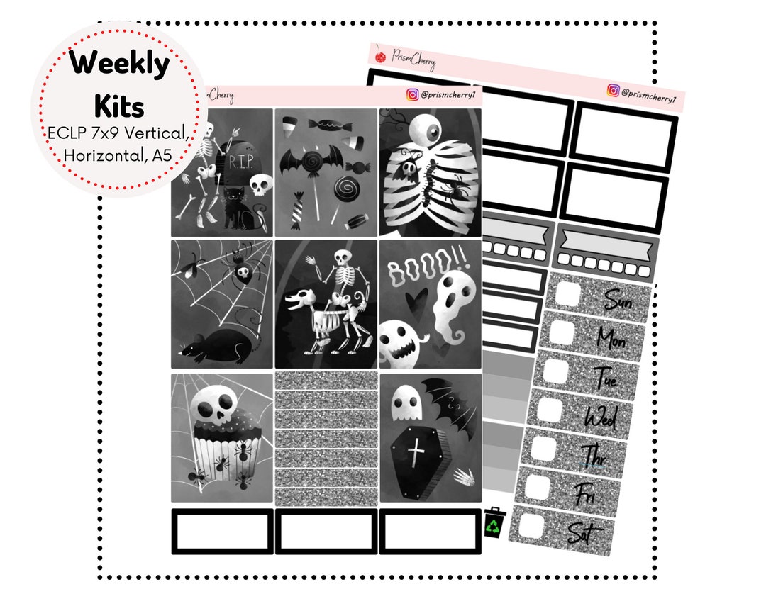 Spooky Skeletons Weekly Kit - Etsy