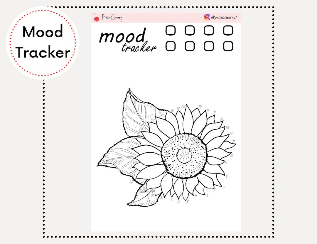 Sunflower Mood Tracker - Etsy