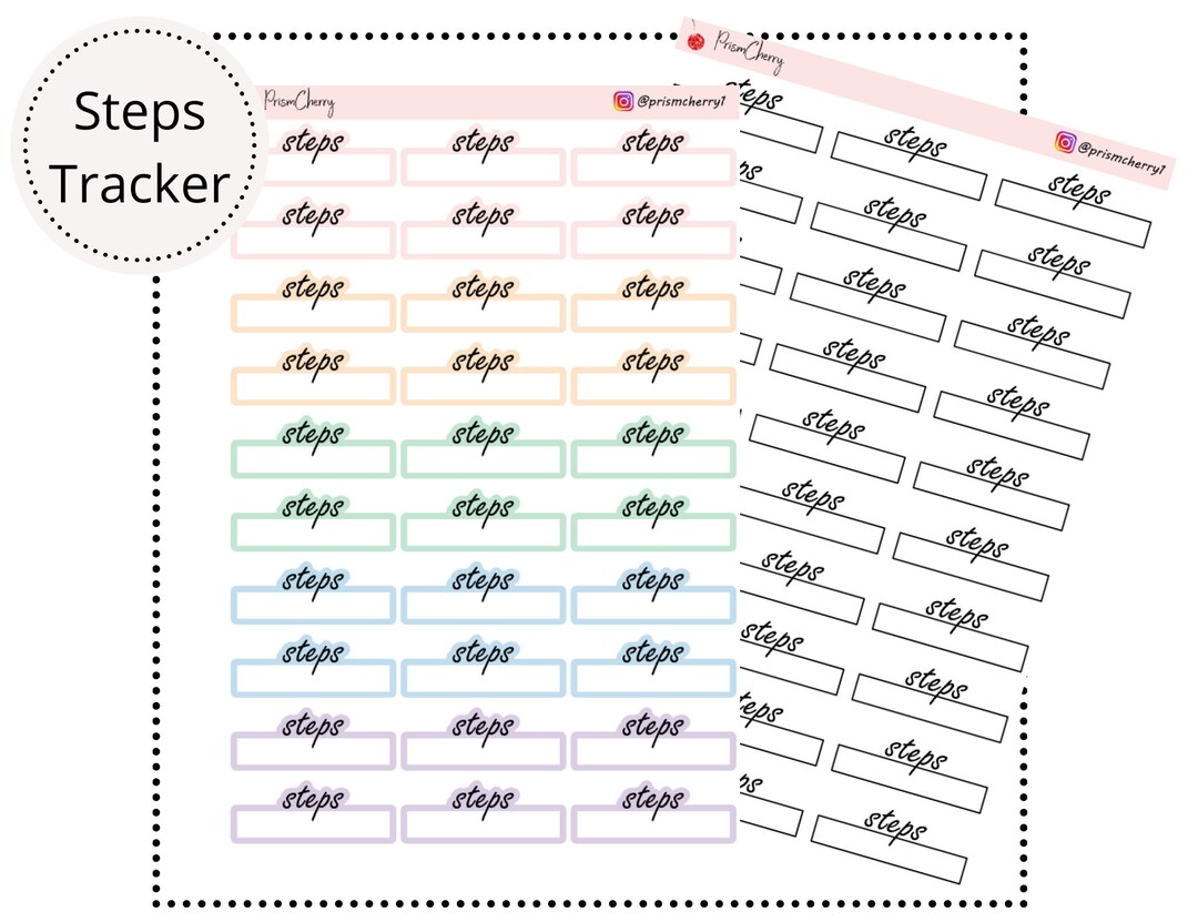Steps Tracker Stickers - Etsy
