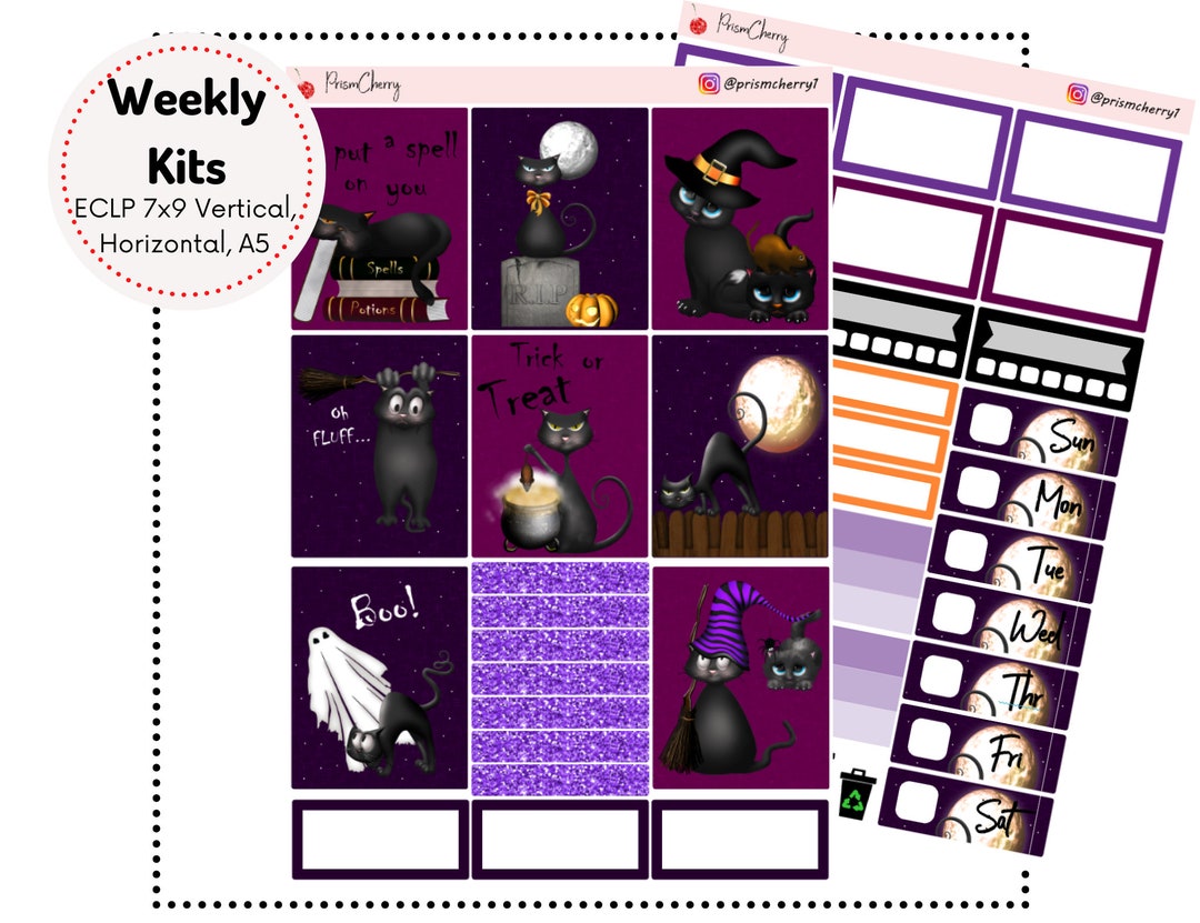Black Cats Weekly Kit - Etsy