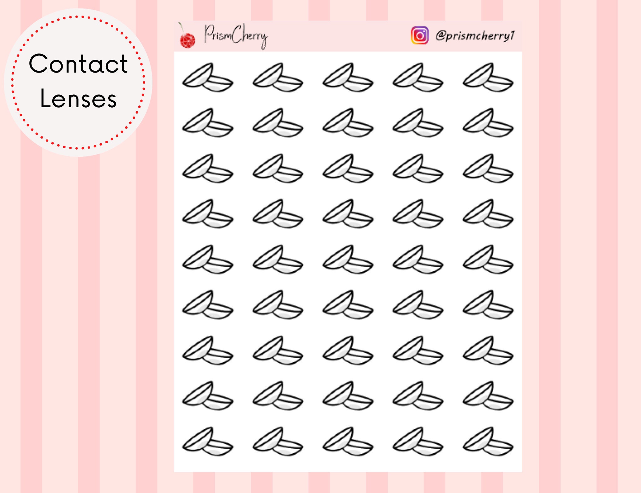 Change Contacts Contact Lenses Icon Sticker Minimal | Etsy
