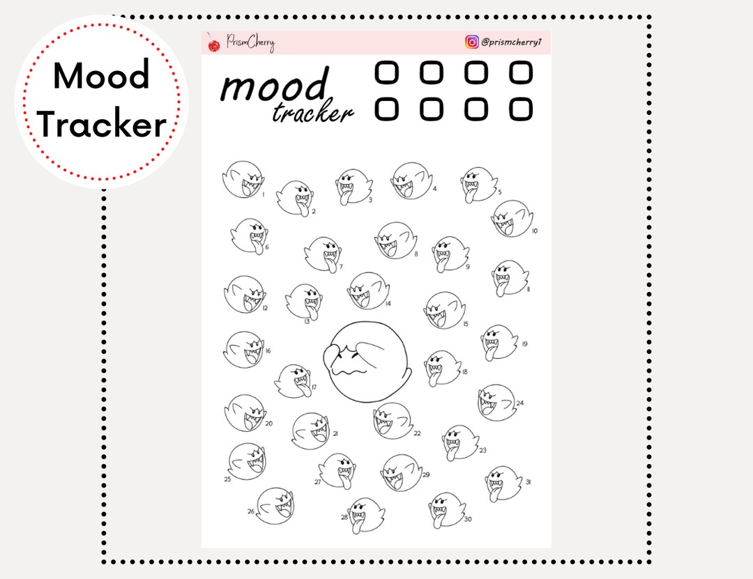 Little Ghost Mood Tracker - Etsy