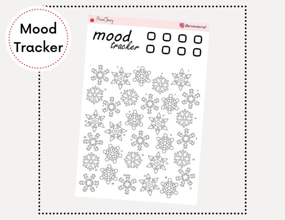 Snowflakes Mood Tracker - Etsy