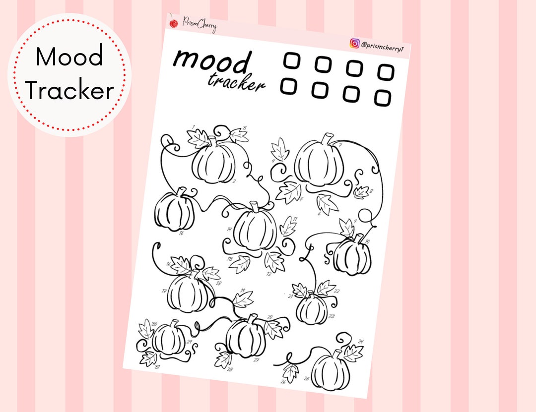 Pumpkin Patch Mood Tracker - Etsy