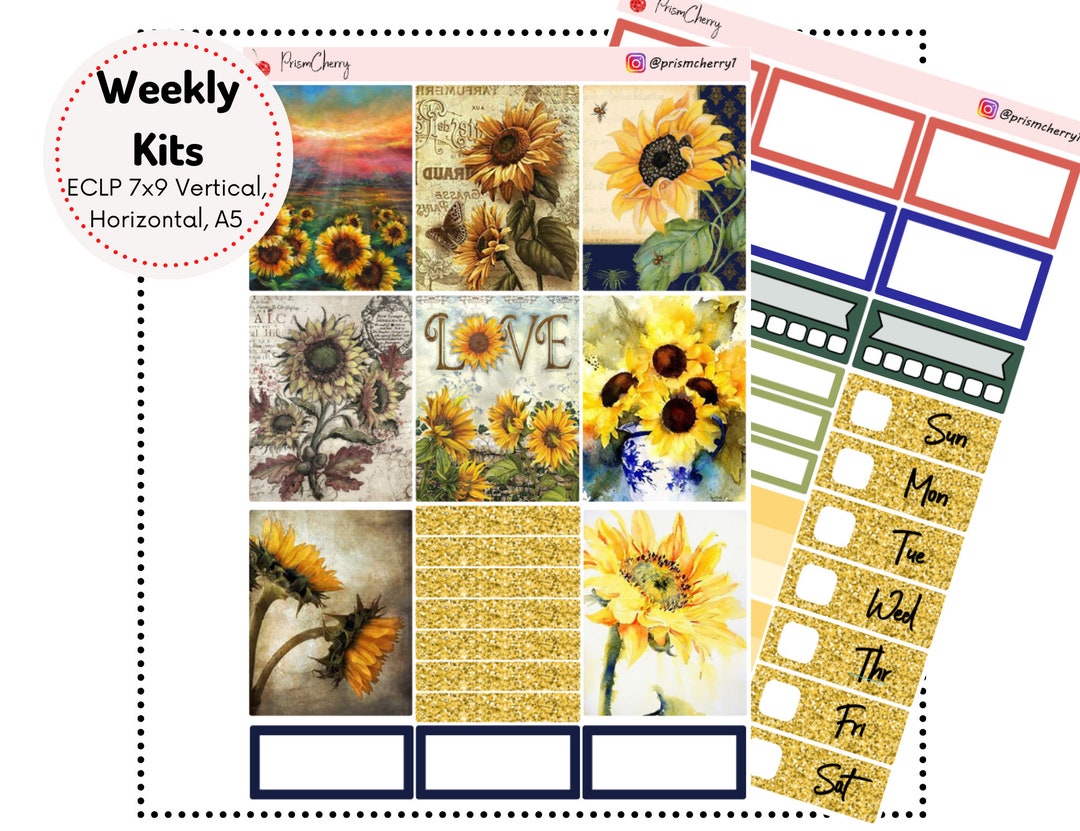 Sunflowers Weekly Kit - Etsy