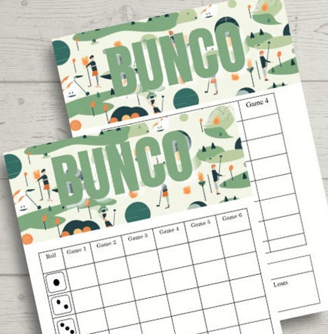 Golf Lover Golfing Bunco Score Sheets Set for Ultimate Game Night ...