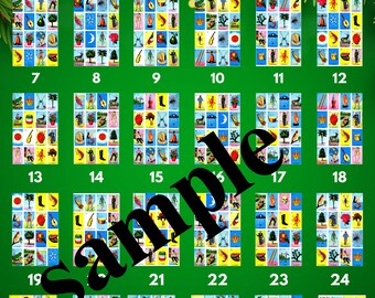 DIGITAL LOTERIA BOARD, First to Fill, Ftf, Loteria Game Boards, 30 ...