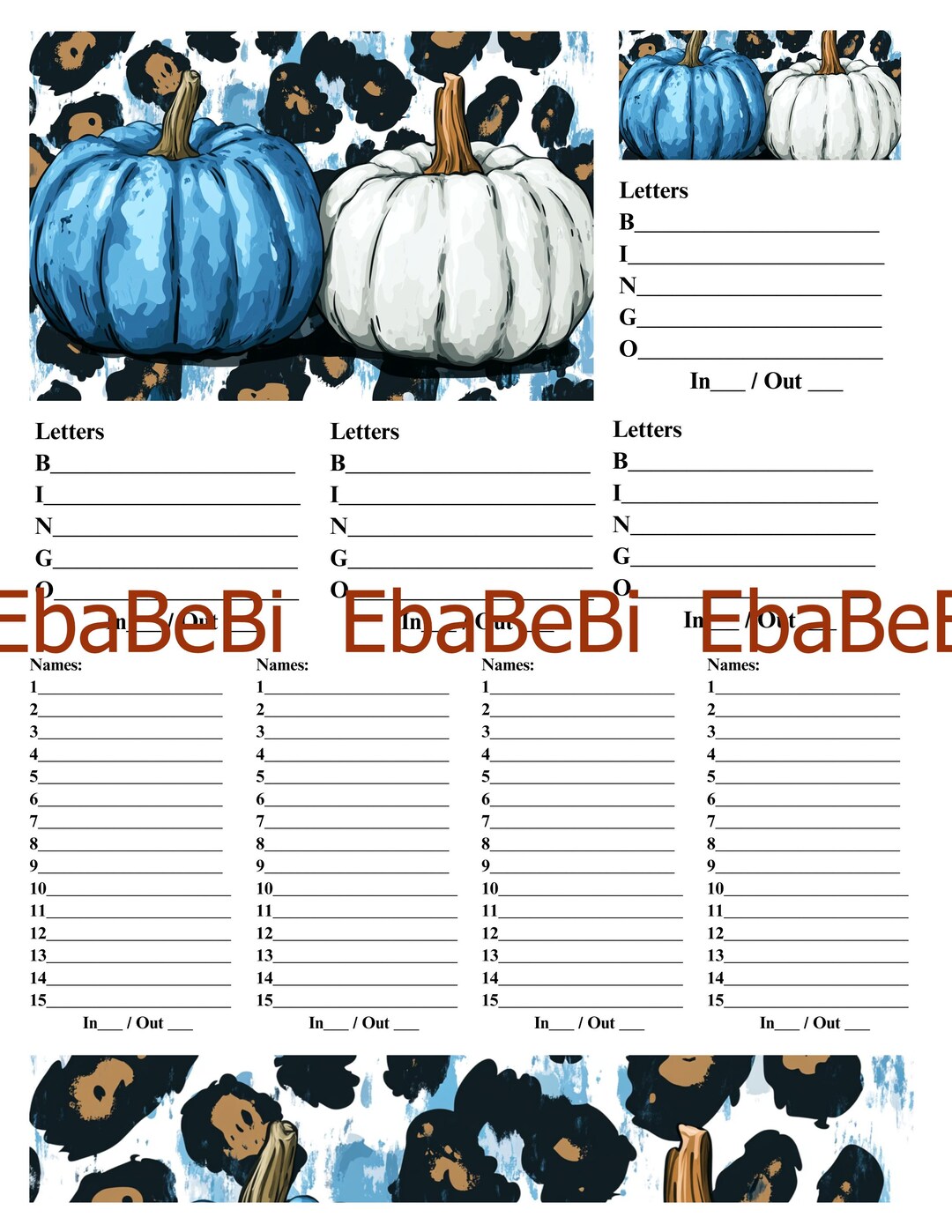 15 Line Bingo Letter Bingo Notebook Page | With 8 Printable Adult Games ...