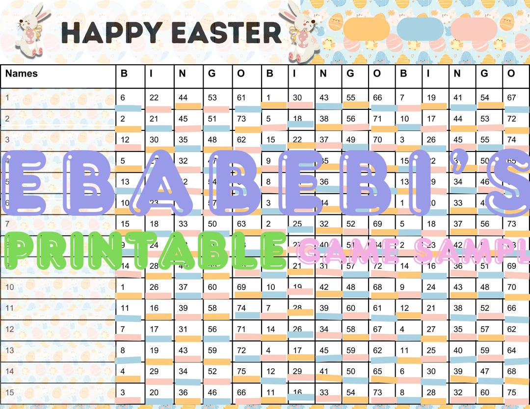 Easter Holiday Bunny Rabbit Peeps Eggs Pastel Garden Spring Fun Triple ...