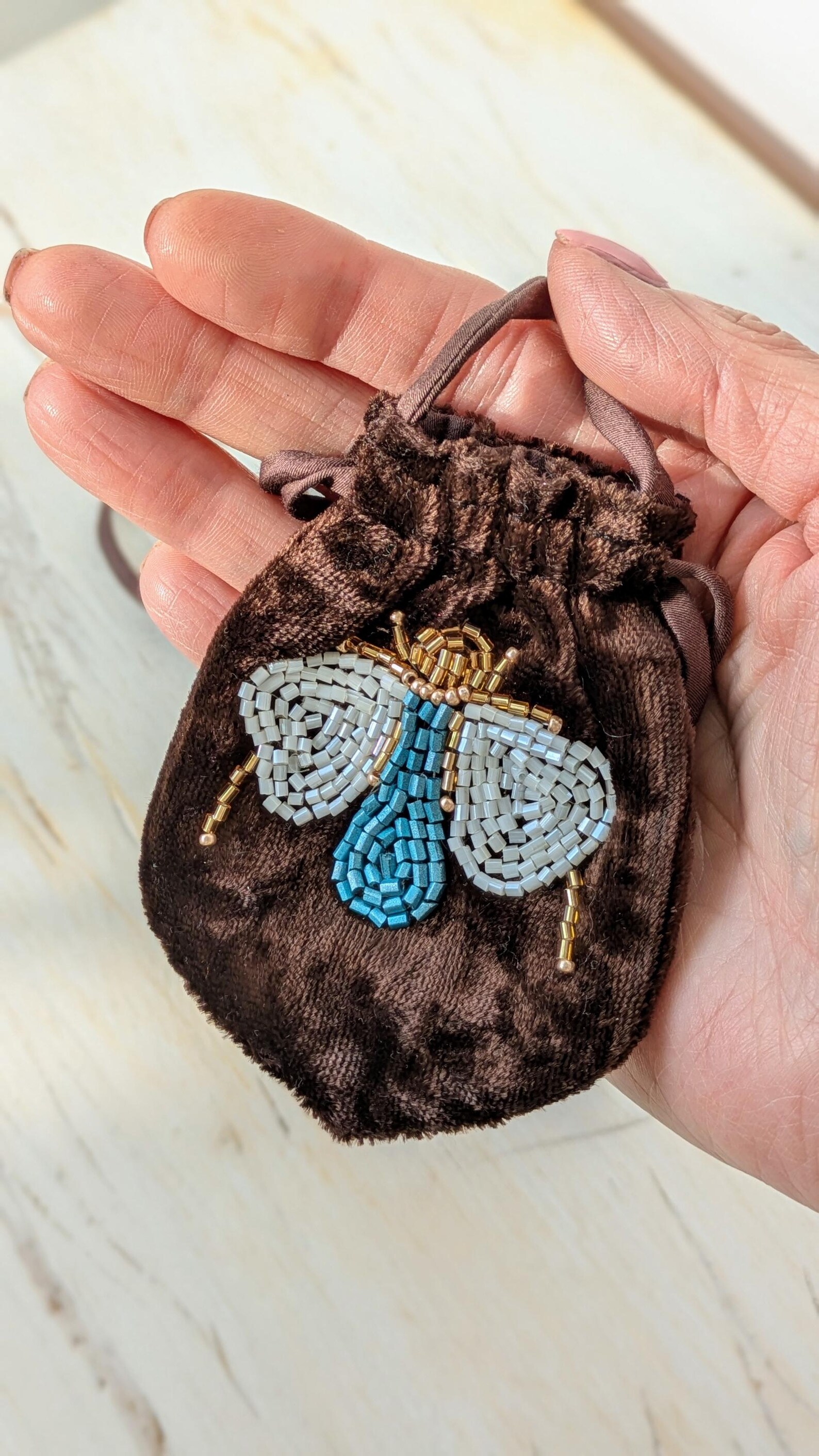 Crystal Carrier Pouch Necklace - Bohemian Velvet Amulet Bag, Healing ...