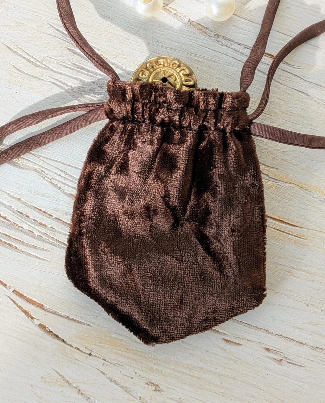 Boho Velvet Necklace Crystal Pouch - Healing Energy Amulet Bag ...