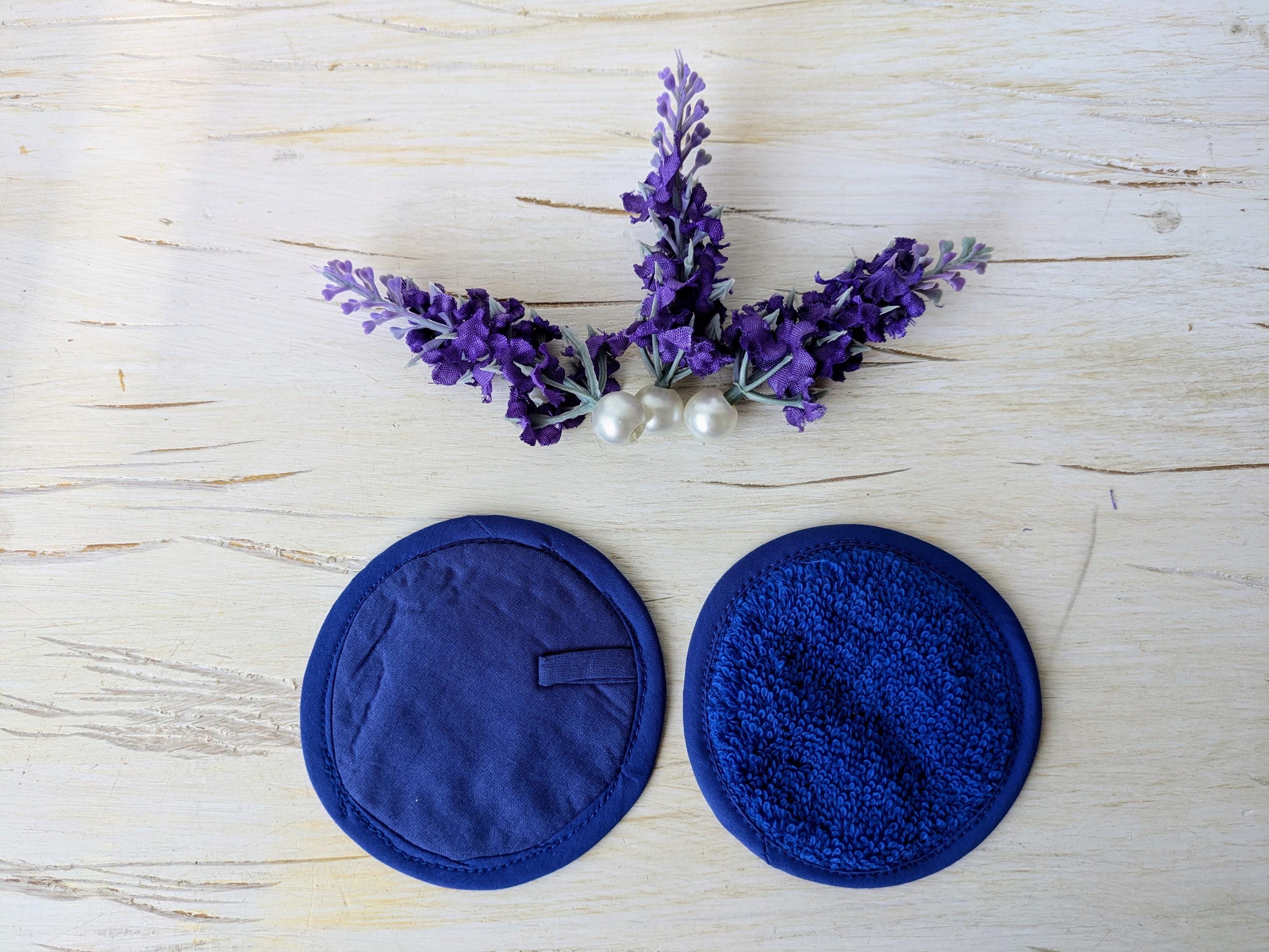 Elegant Blue Reusable Makeup Remover Pads, Crafted From Organic ...