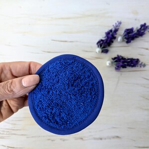 Elegant Blue Reusable Makeup Remover Pads, Crafted From Organic ...