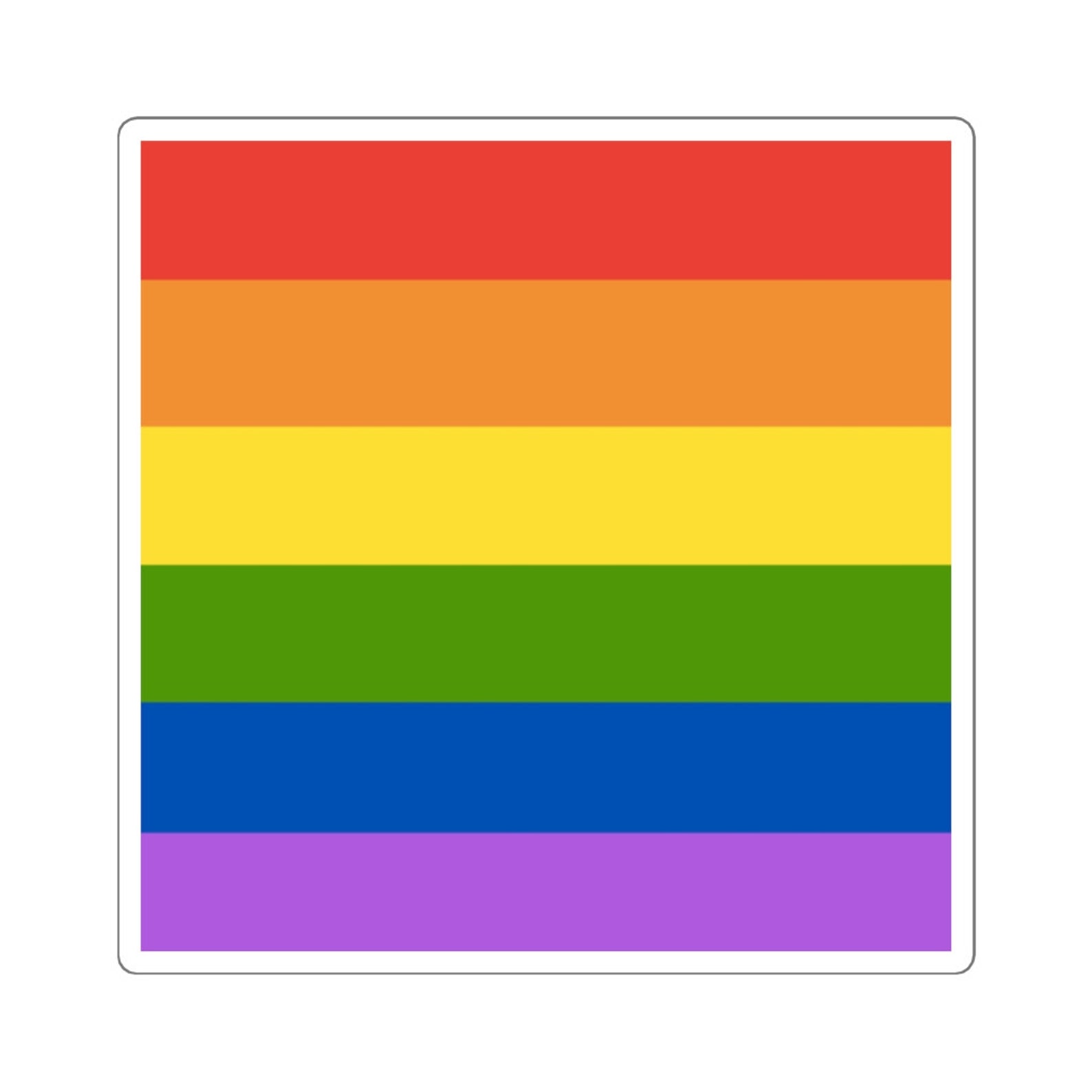 Gay Pride Flag Square Stickers - Etsy