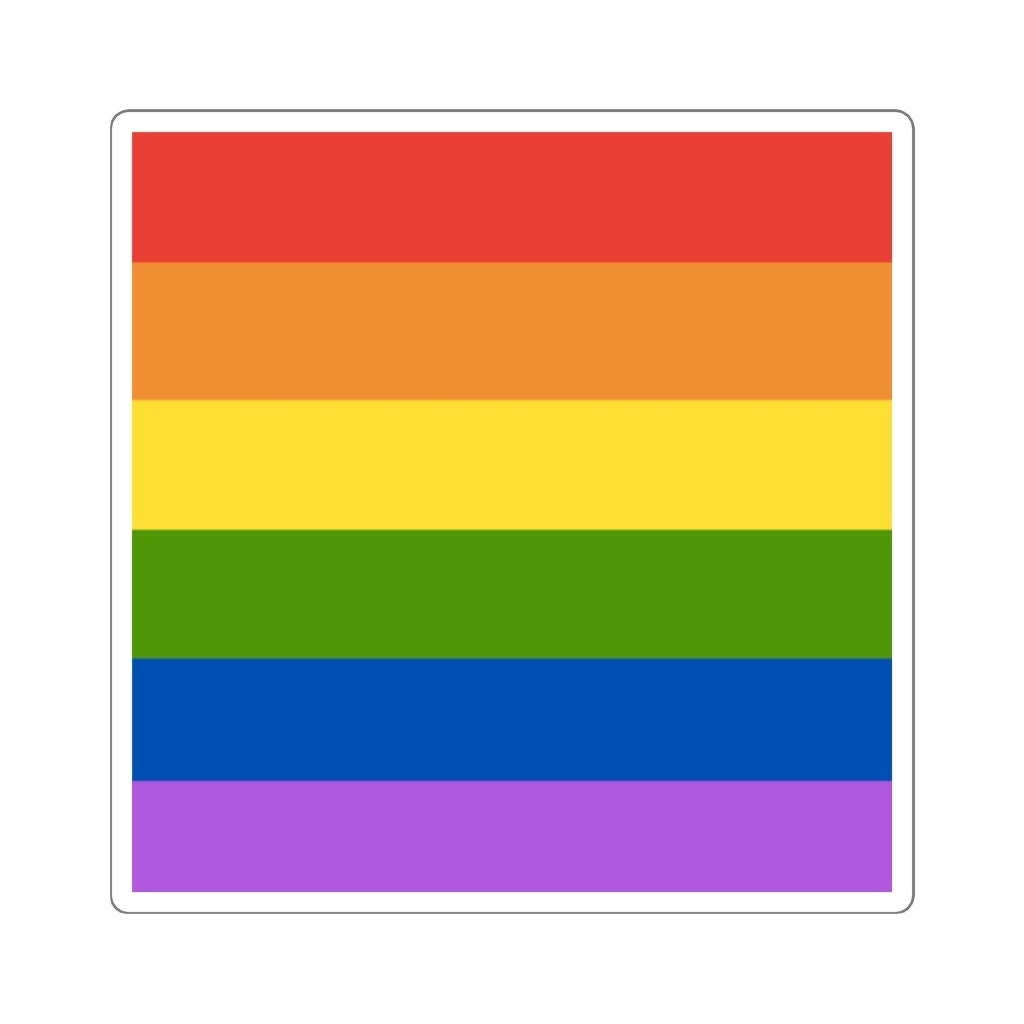 Gay Pride Flag Square Stickers - Etsy