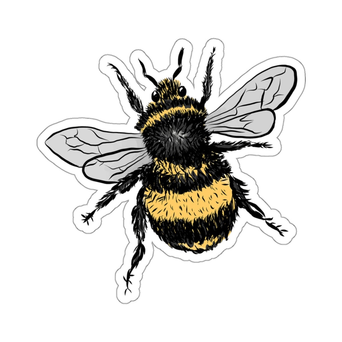 Bee Stickers Bee Vinyl Sticker Bee Decal Honey Bee Decal | Etsy