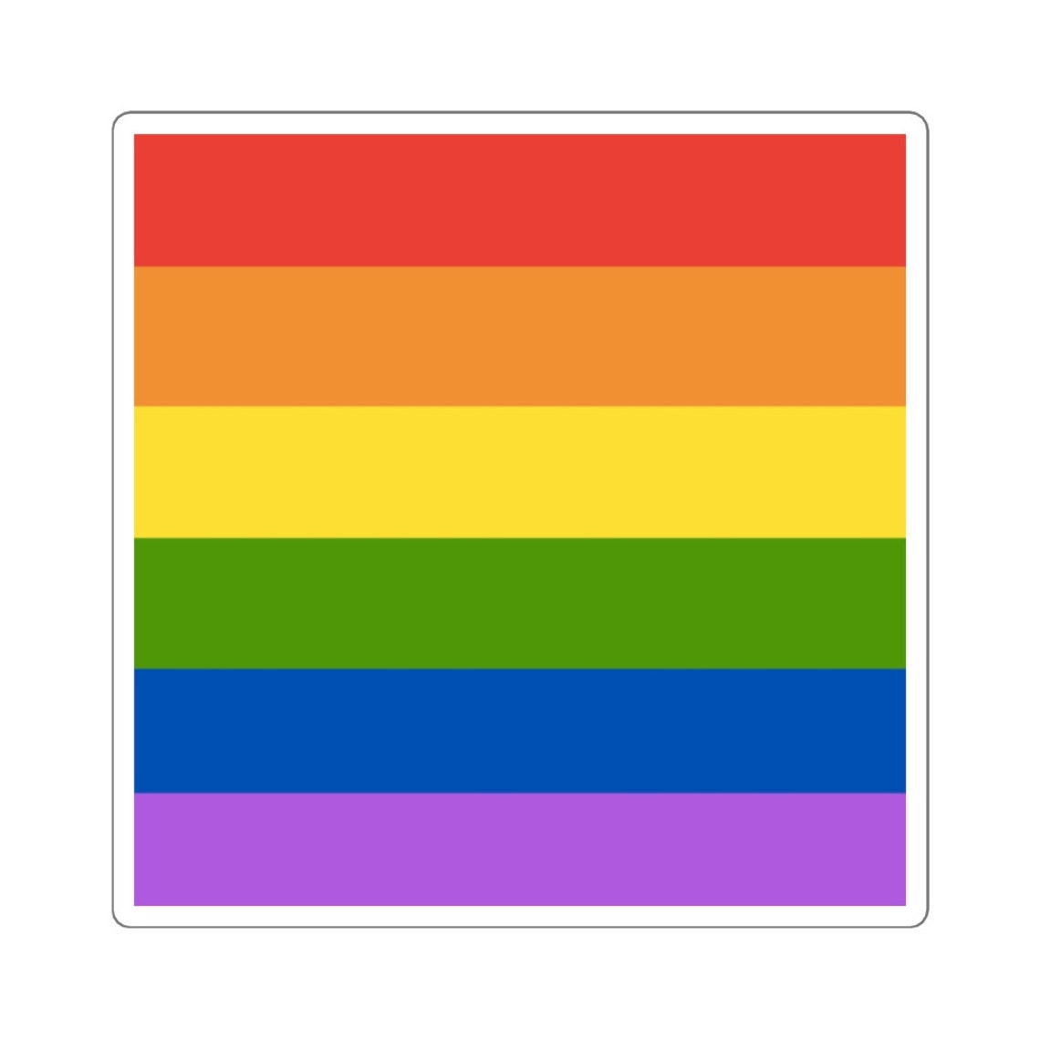 Gay Pride Flag Square Stickers - Etsy