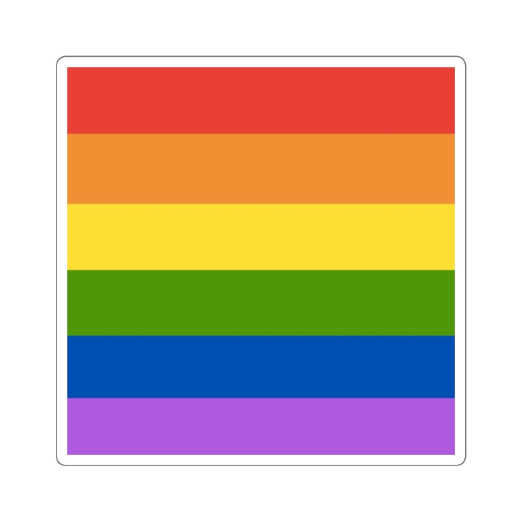 Gay Pride Flag Square Stickers - Etsy