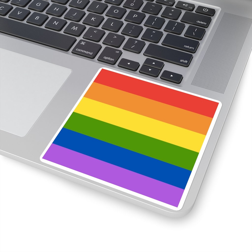 Gay Pride Flag Square Stickers - Etsy