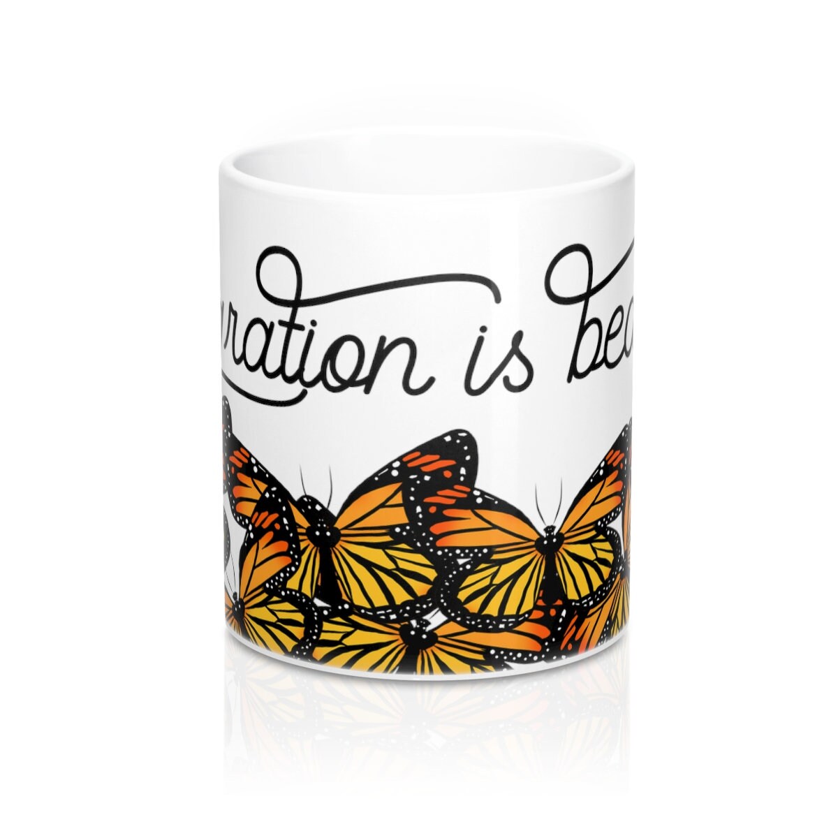 Monarch Butterfly | Migration is Beautiful | Immigrant Coffee Mug ...