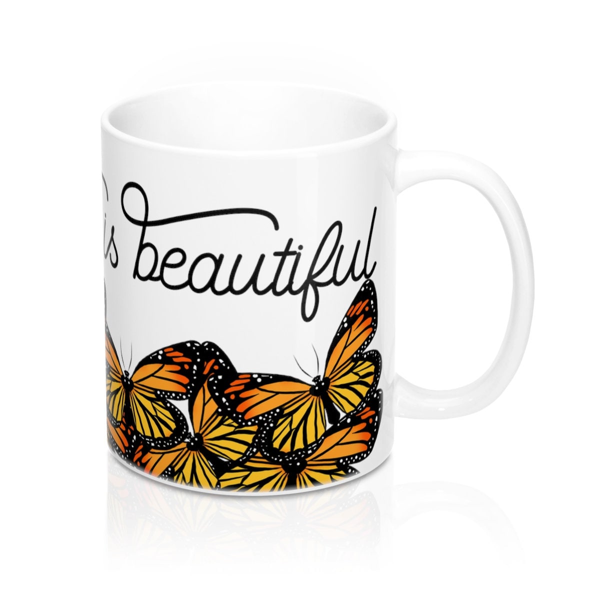 Monarch Butterfly | Migration is Beautiful | Immigrant Coffee Mug ...