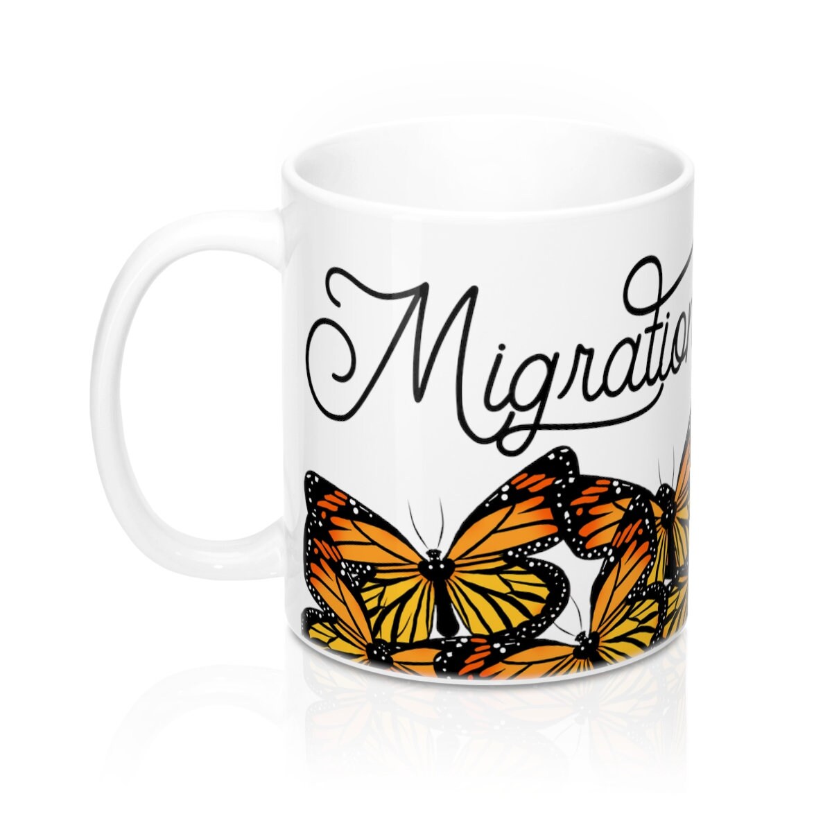 Monarch Butterfly | Migration is Beautiful | Immigrant Coffee Mug ...