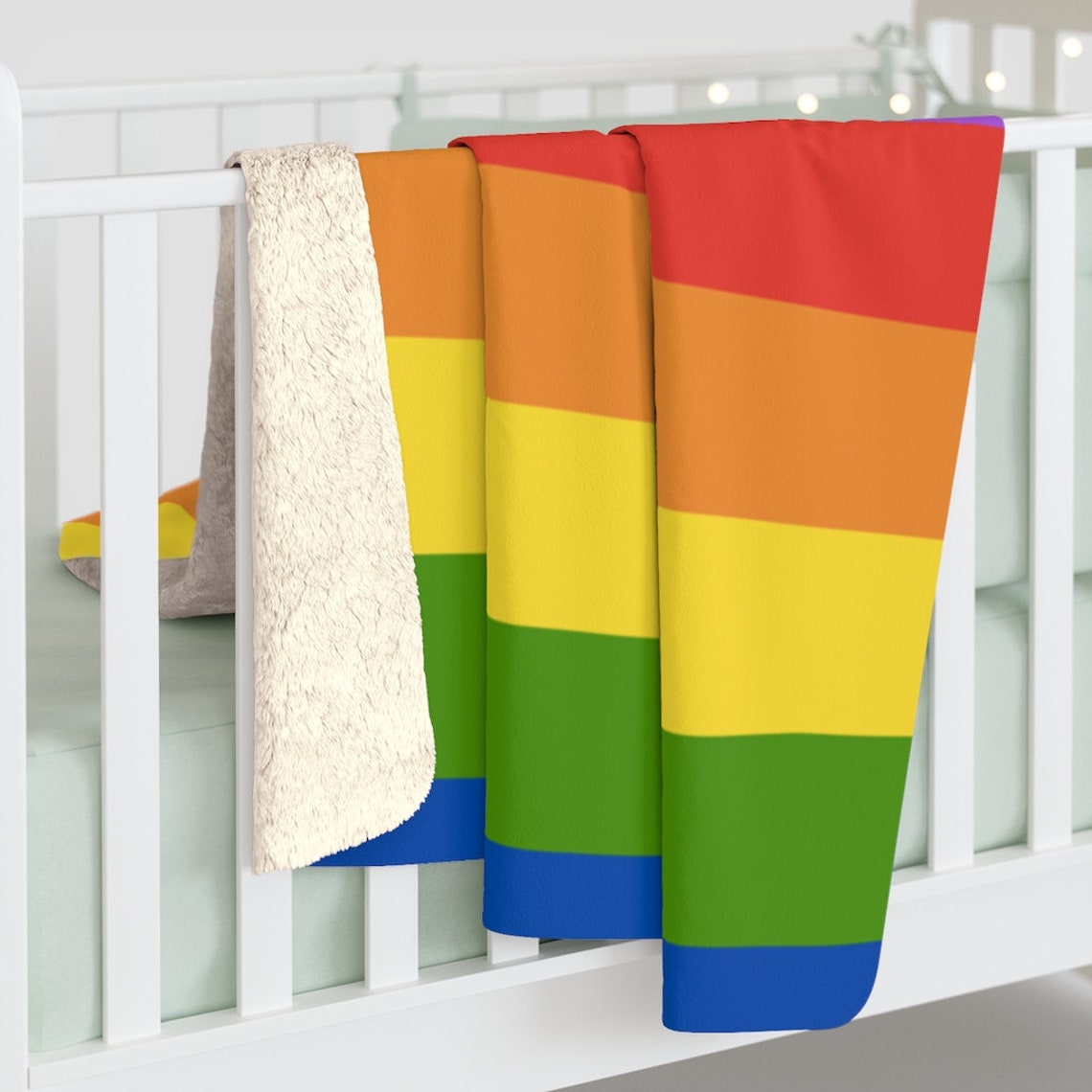 Rainbow Throw Rainbow Baby Blanket Receiving Blanket | Etsy