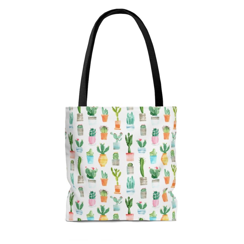 Reusable Grocery Bag Cactus Print Small Tote Bag Cactus Fabric Farmers ...
