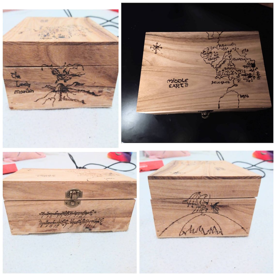 Lord Of The Rings box LOTR wooden box handmade pyrography | Etsy