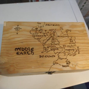 Lord of the Rings Box LOTR Wooden Box Handmade Pyrography | Etsy