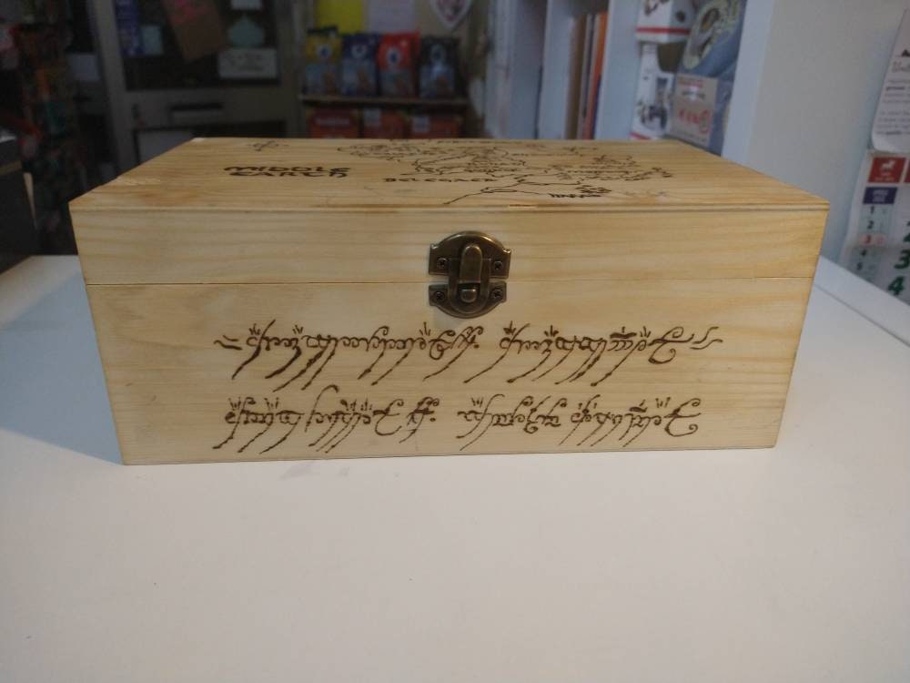 Lord of the Rings Box, LOTR Wooden Box, Handmade Pyrography, the Lonely ...