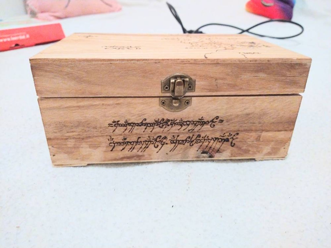 Lord Of The Rings box LOTR wooden box handmade pyrography | Etsy