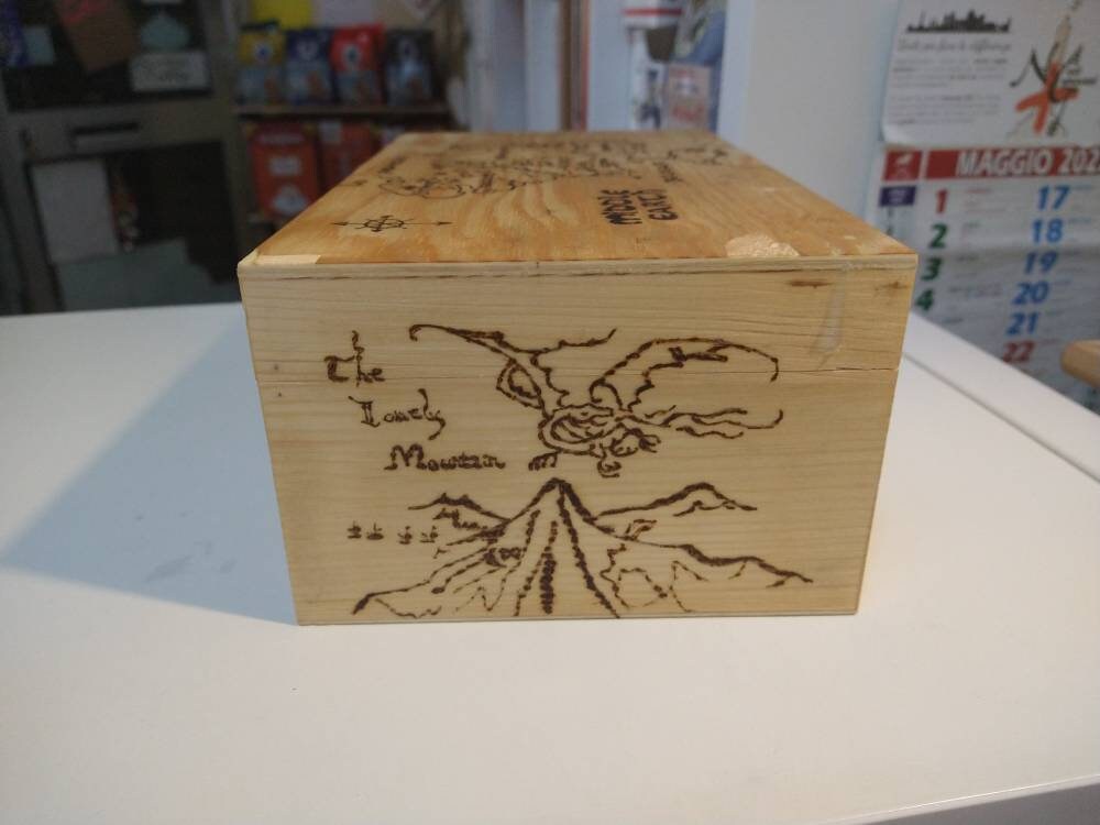Lord of the Rings Box, LOTR Wooden Box, Handmade Pyrography, the Lonely ...