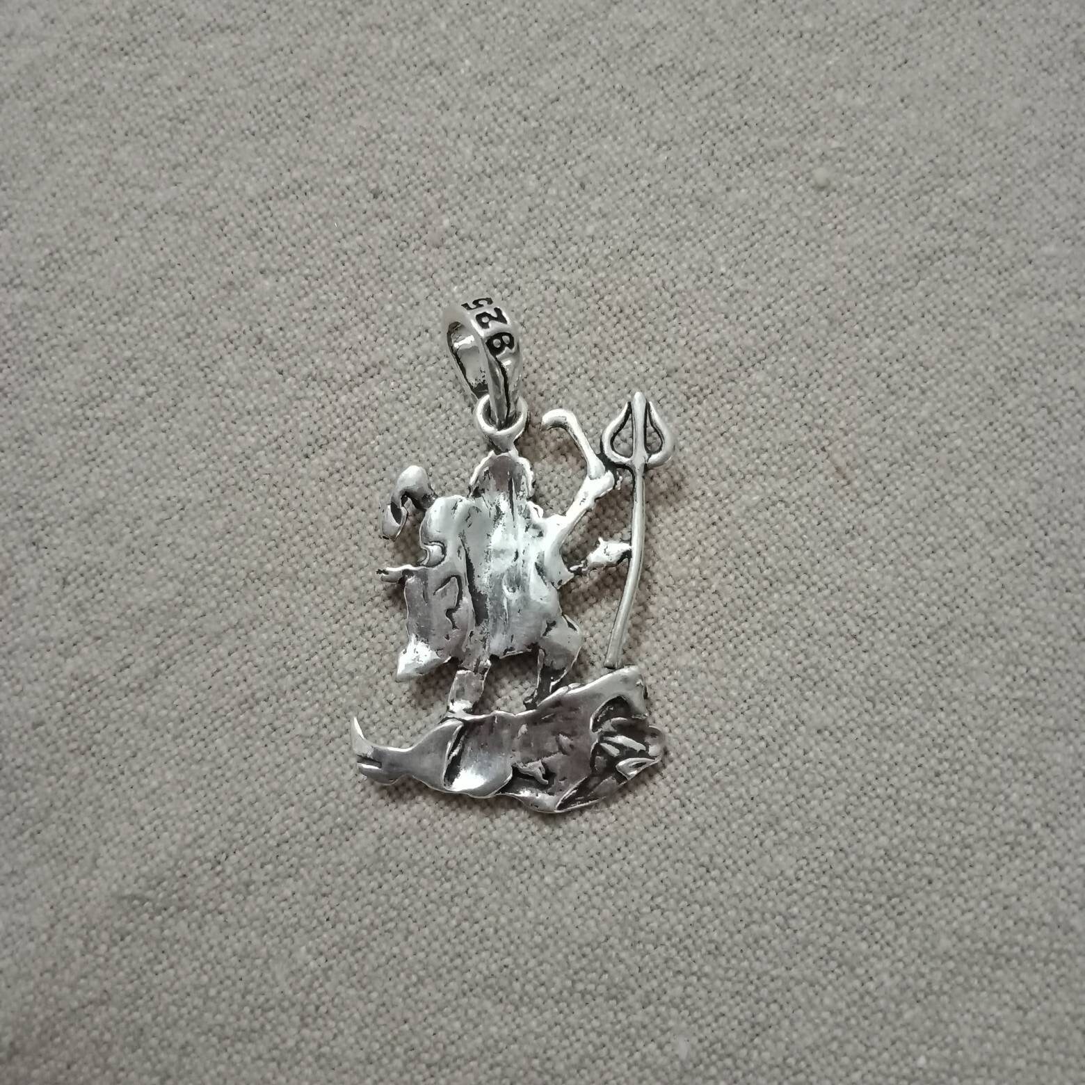 Kali Pendant Kali On Shiva Pendant Sterling Silver Kali Etsy