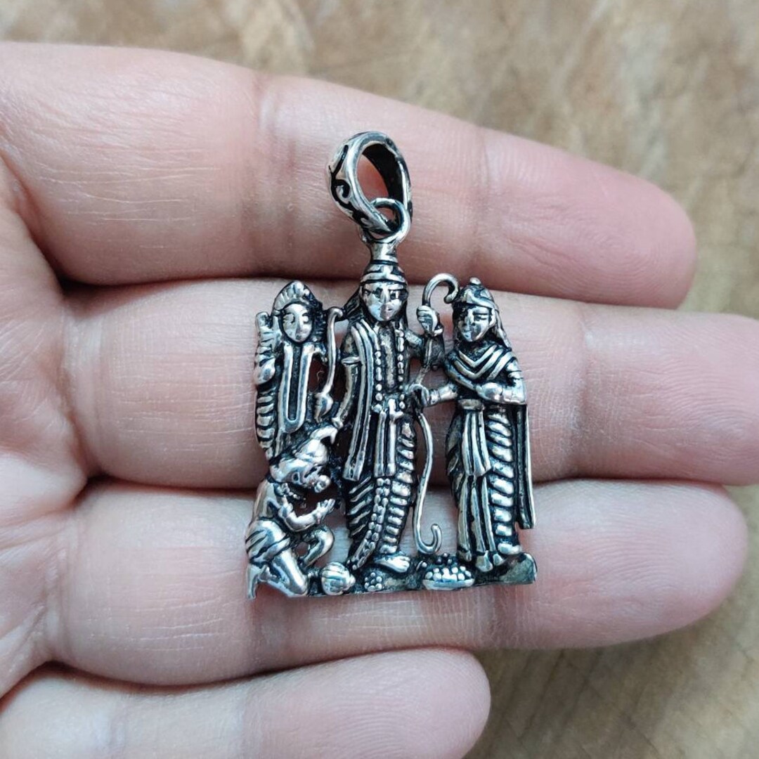 Buy Rama Darbar Pendant, Sterling Silver, Rama Pendant, Lakshman ...