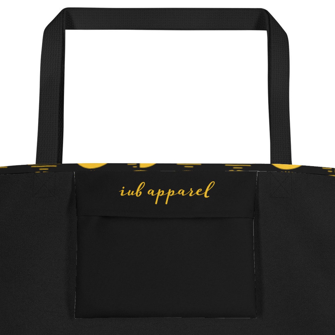 Yellow / Black Half Moon Large Tote Bag - Etsy