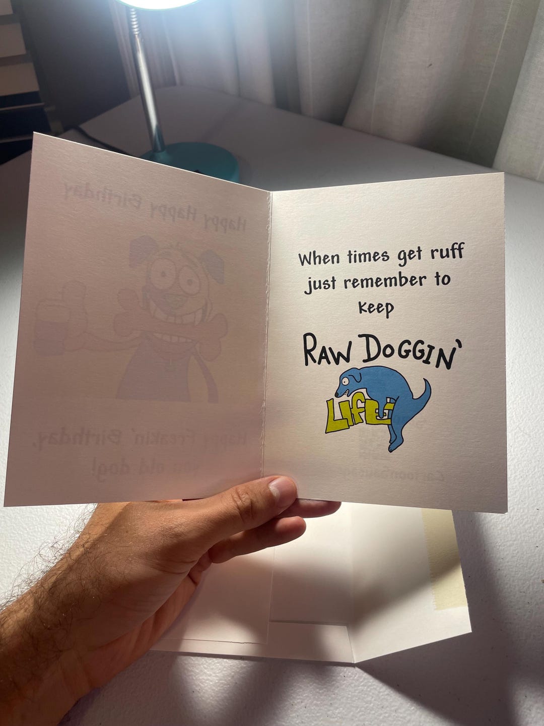 Raw Doggin’ Life Birthday Card - Etsy