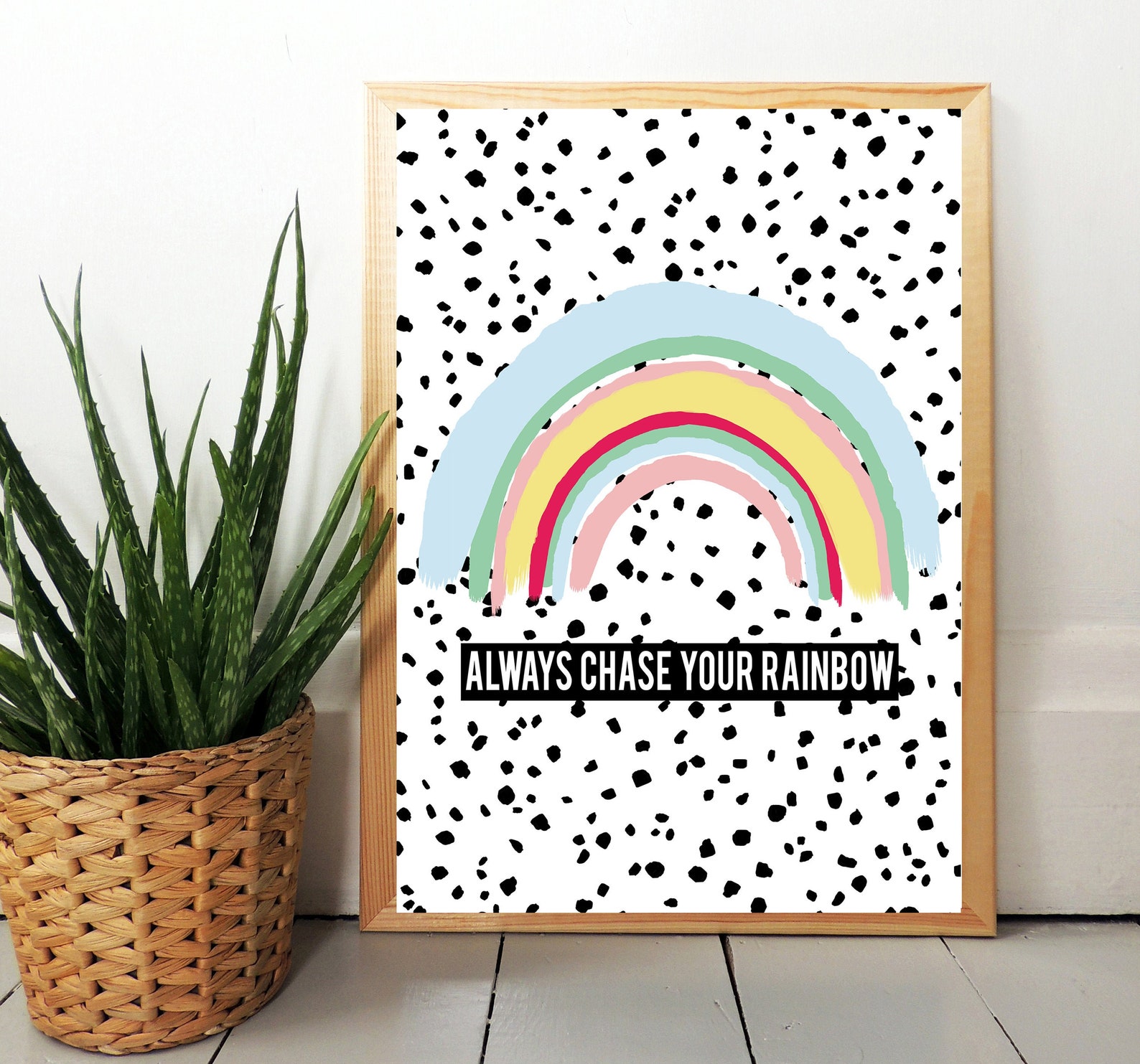 Always Chase Your Rainbow Print Wall Print Rainbow - Etsy