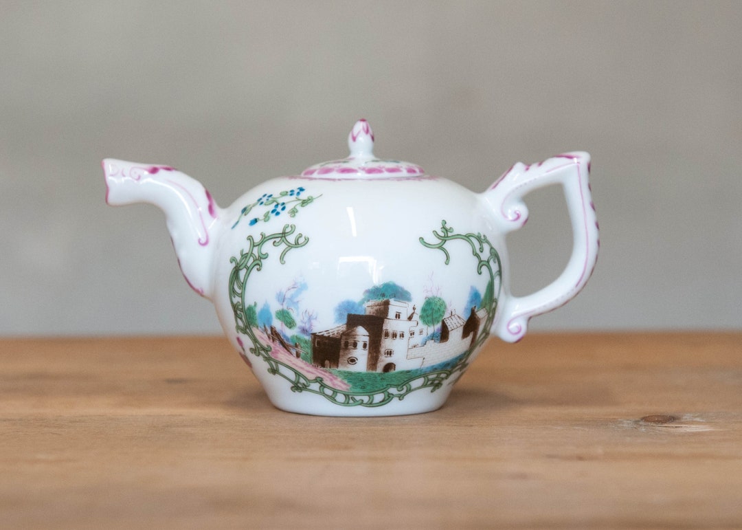 A Vintage Franklin Mint Miniature Teapot HOCHST 1985, Porcelain Teapot ...