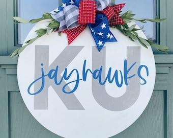 Jayhawk Door Sign - Etsy
